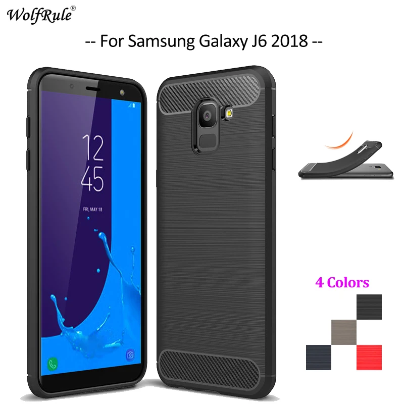 For Fitted Cases Samsung Galaxy J6 2018 Case Soft TPU Rugged Bumper ...