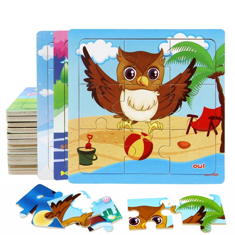 New Birdie Series Wooden Puzzle Toys Child Cartoon small Jigsaw Puzzles ...