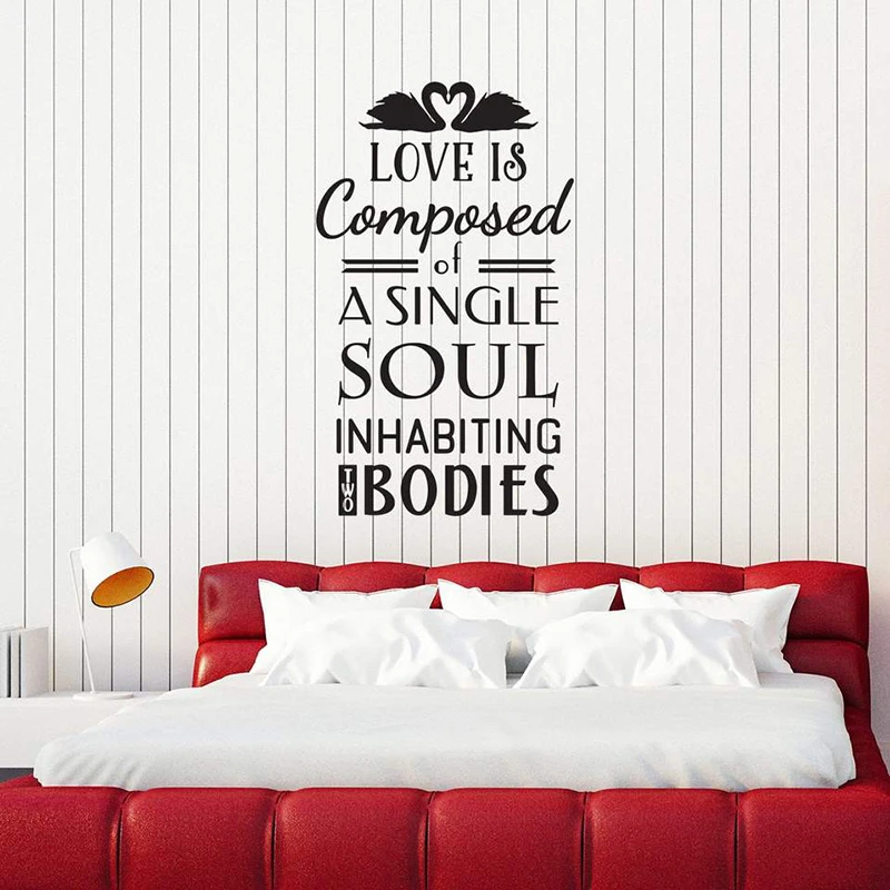 Vinyl Wall Decal Love Romantic Quote Bedroom Home Interior Room