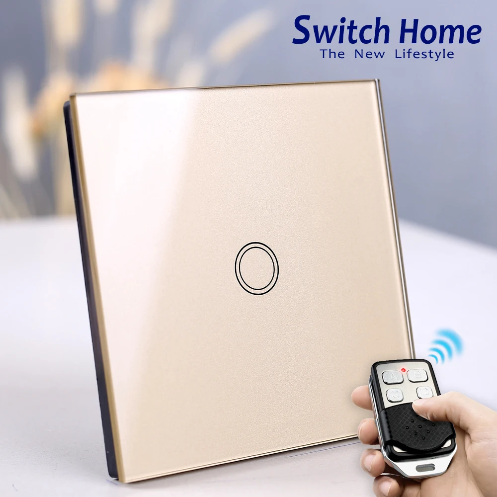 86 type Wireless Remote Control wall switch light switch, Tempered ...