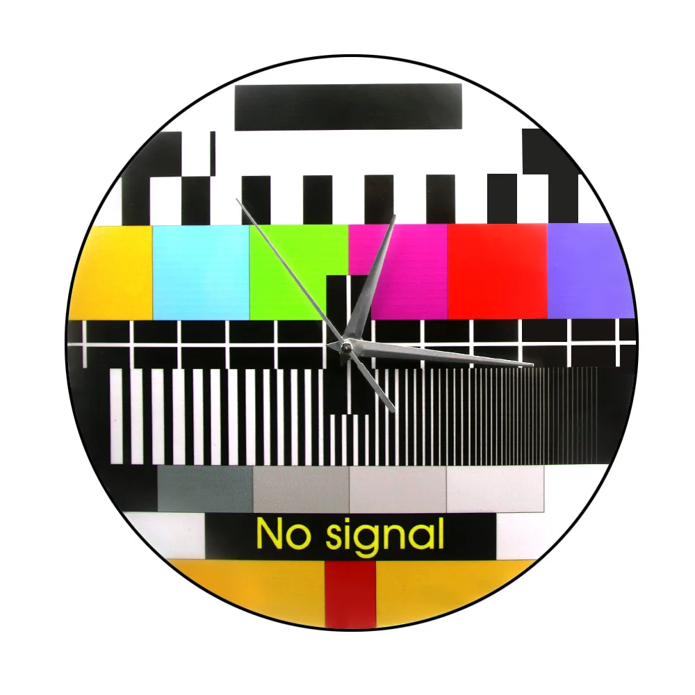 I-Love-TV-Retro-TV-Test-Wall-Clock-Adjustment-Signal-Home-Decor-Wall ...