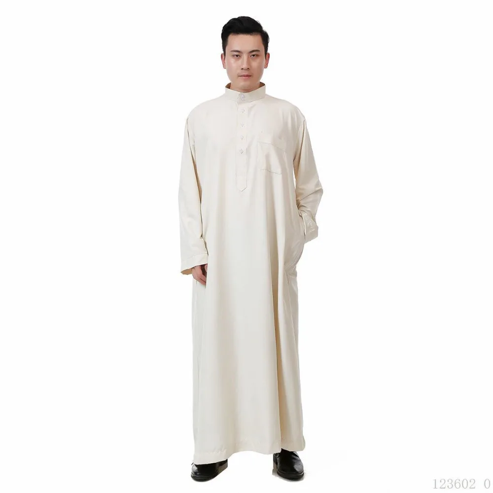 Formal Muslim Clothing Thobe Jubba Mens Robe Long Sleeve Saudi Arab ...