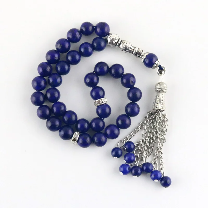 CHAPELET,10mm 33 Beads--Chapelet islamique en lapis lazuli, perles ...