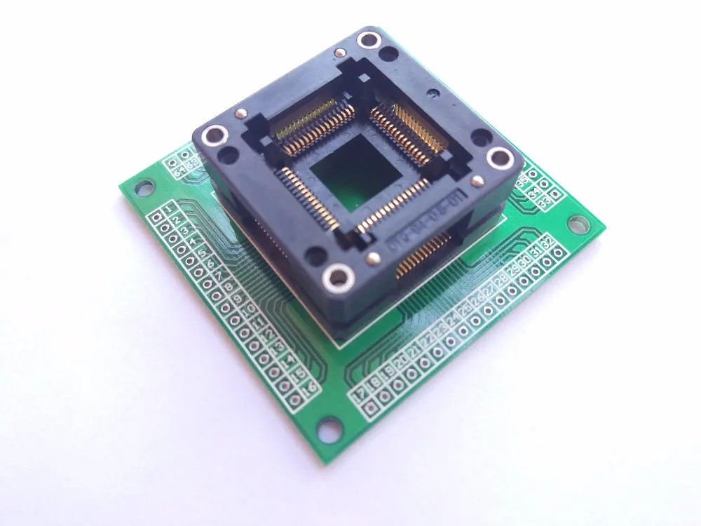 무료 배송 TQFP64 QFP64 LQFP64 ~ 64 어댑터 소켓 피치 0.8mm, ATmega64 ATmega128 ...