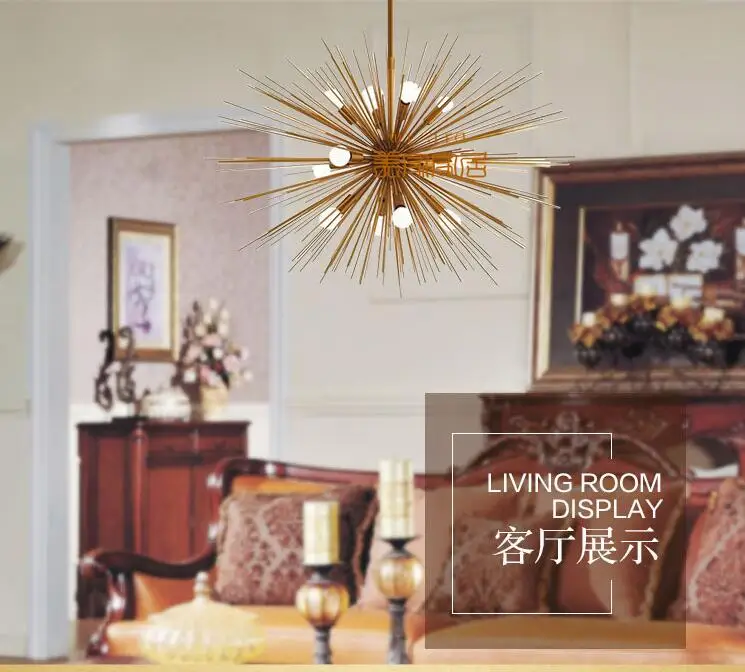 lamps Golden 12 retro personalit dandelion metal ornaments designer ...
