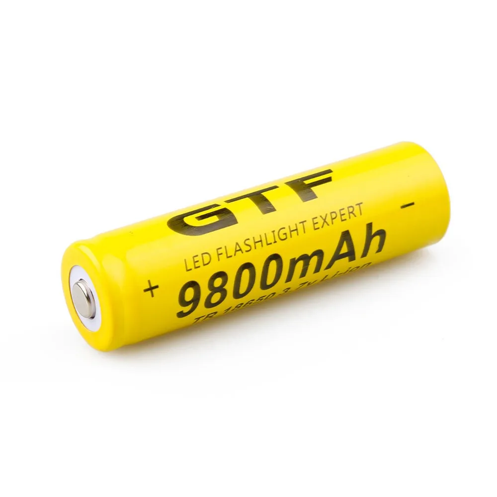 GTF 18650 батарея 9800mAh 3,7 V литий-ионная аккумуляторная батарея для фонарика+ EU/US литий ...