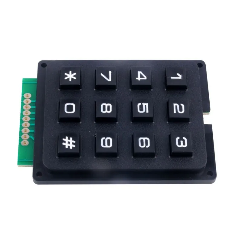 12 Key Membrane Switch Keypad 4 x 3 Matrix Array Matrix keyboard ...