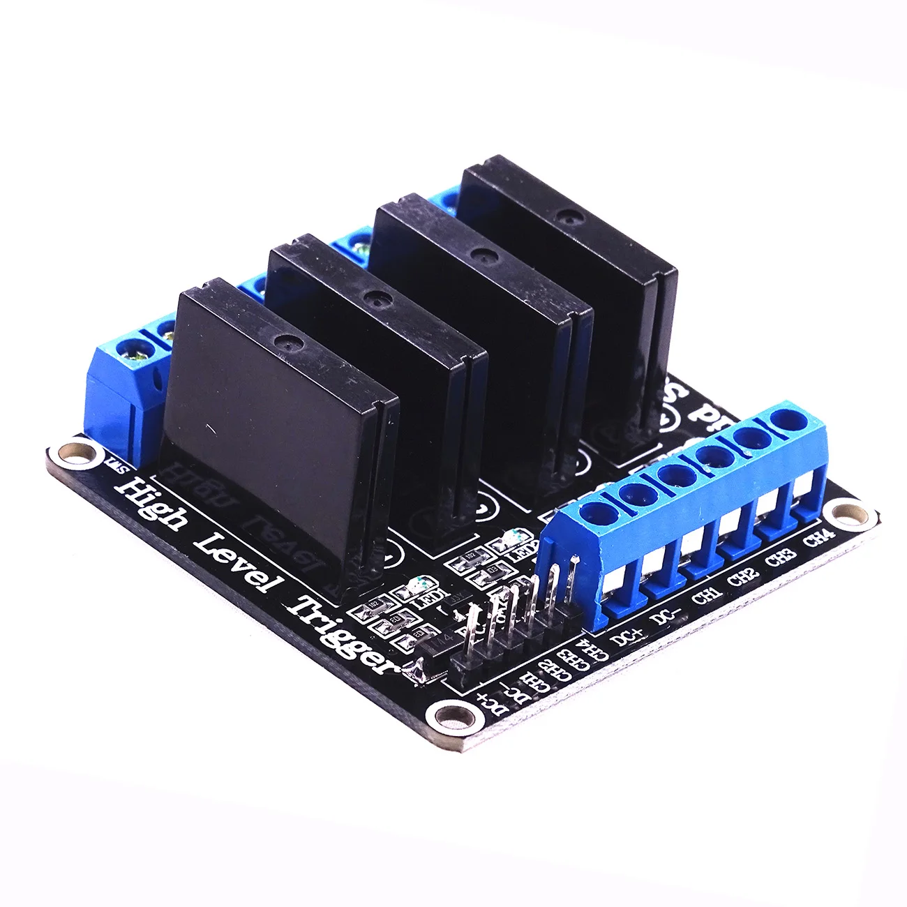 10PCS/LOT 5V 4 Channel 5V DC Relay Module Solid State High Level SSR ...