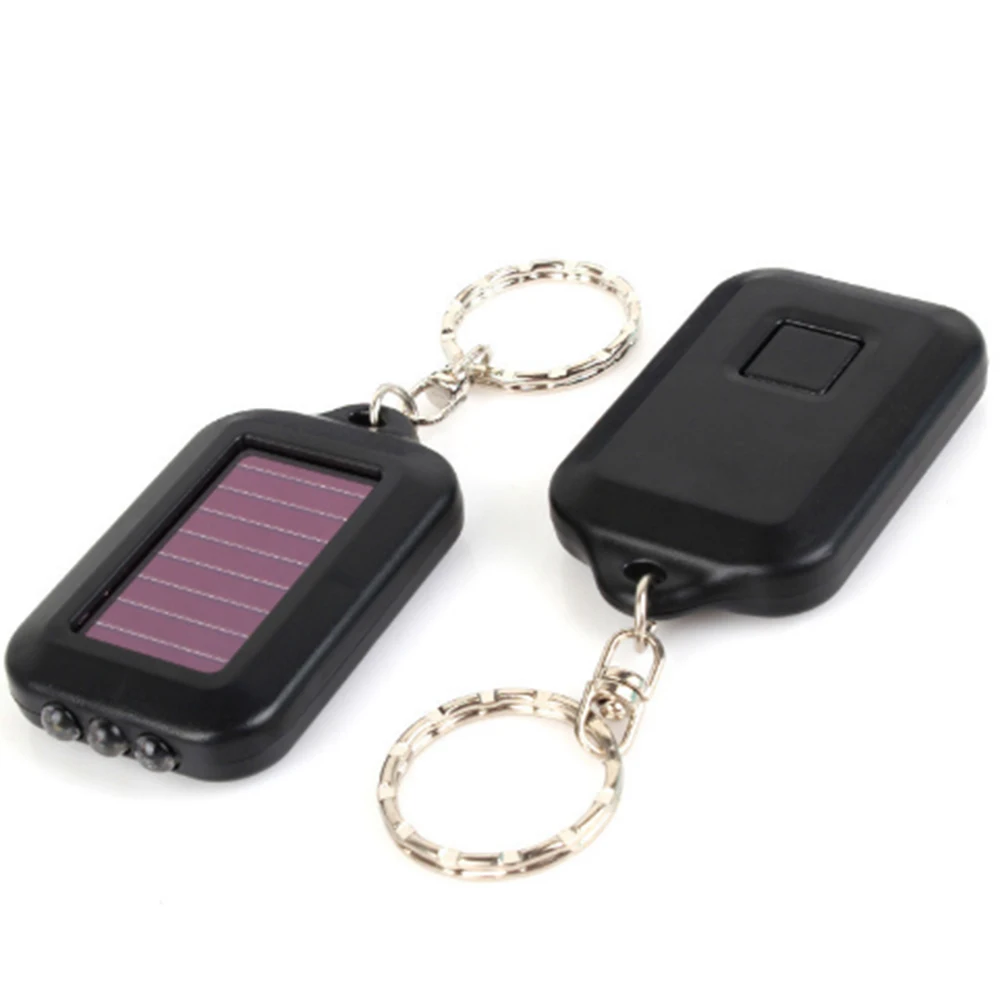 Portable Outdoor Emergency Solar Power 3 LED Light Keychain Keyring ...