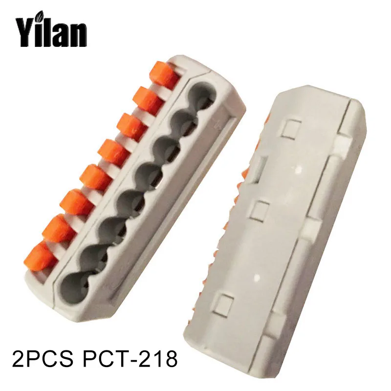 2 piezas PCT 218 Wago 222 418 conector 8P Universal compacto cable ...