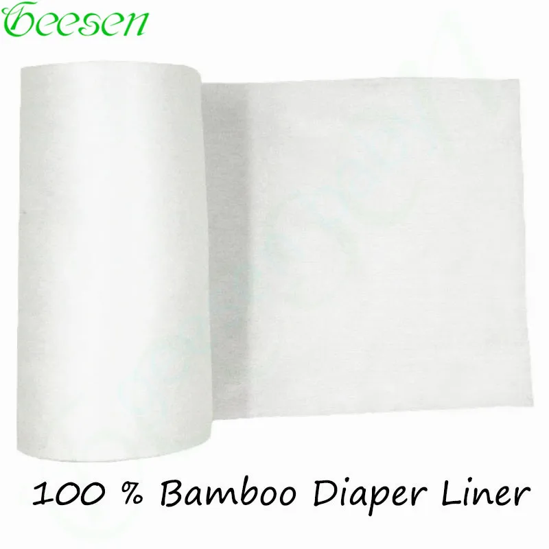 대나무 Flushable 라이너, 100 Sheets / Roll 생분해 성 일회용 3-36 개월 3-15 Kgs Bab