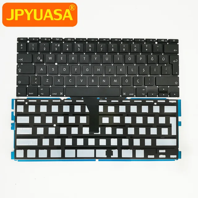 10pcs/lot New Turkey Turkish QWERTY keyboard with Backlight For Macbook ...