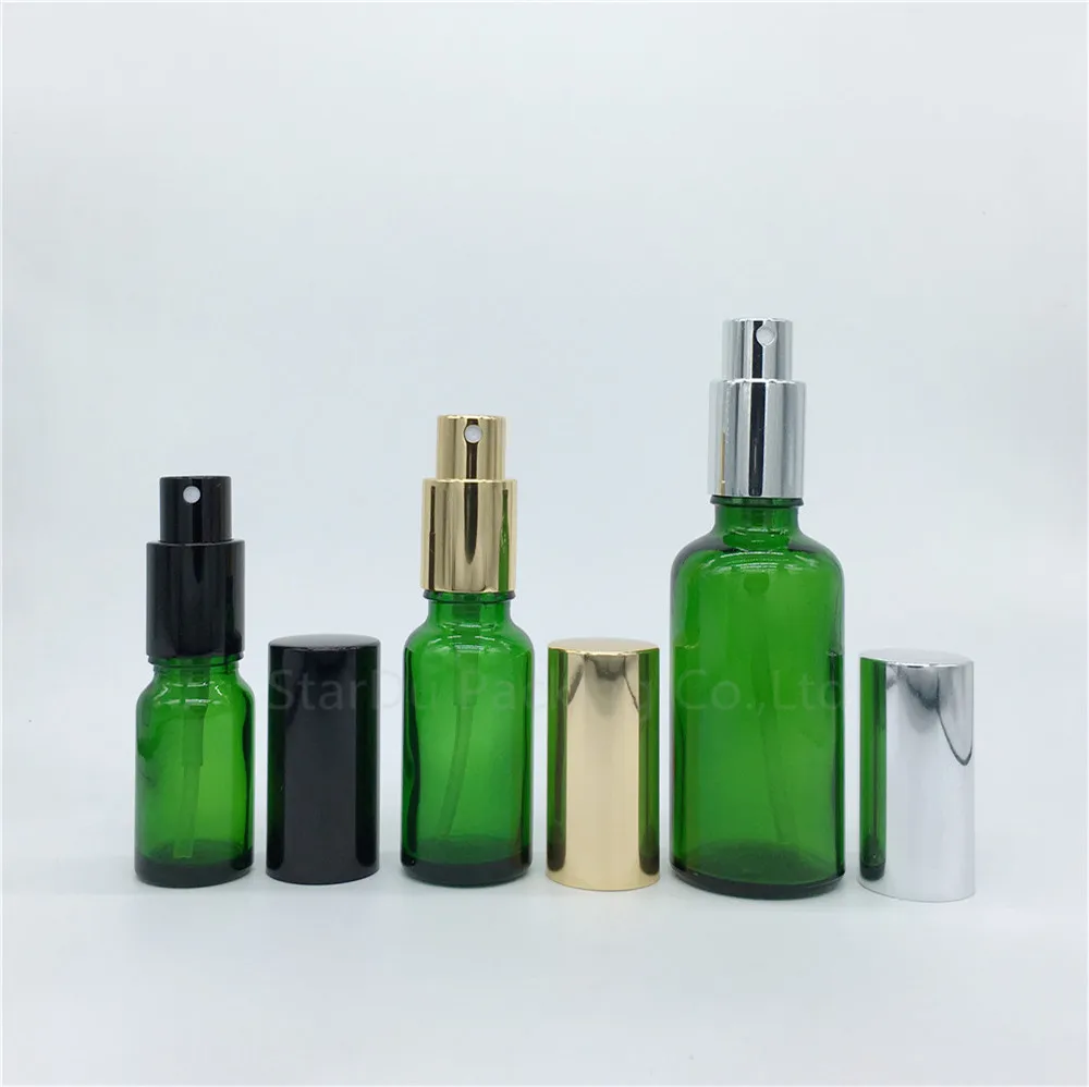 5ml-10ml-15ml-20ml-30ml-50ml-100ml-Empty-Green-Glass-Spray-Bottle ...