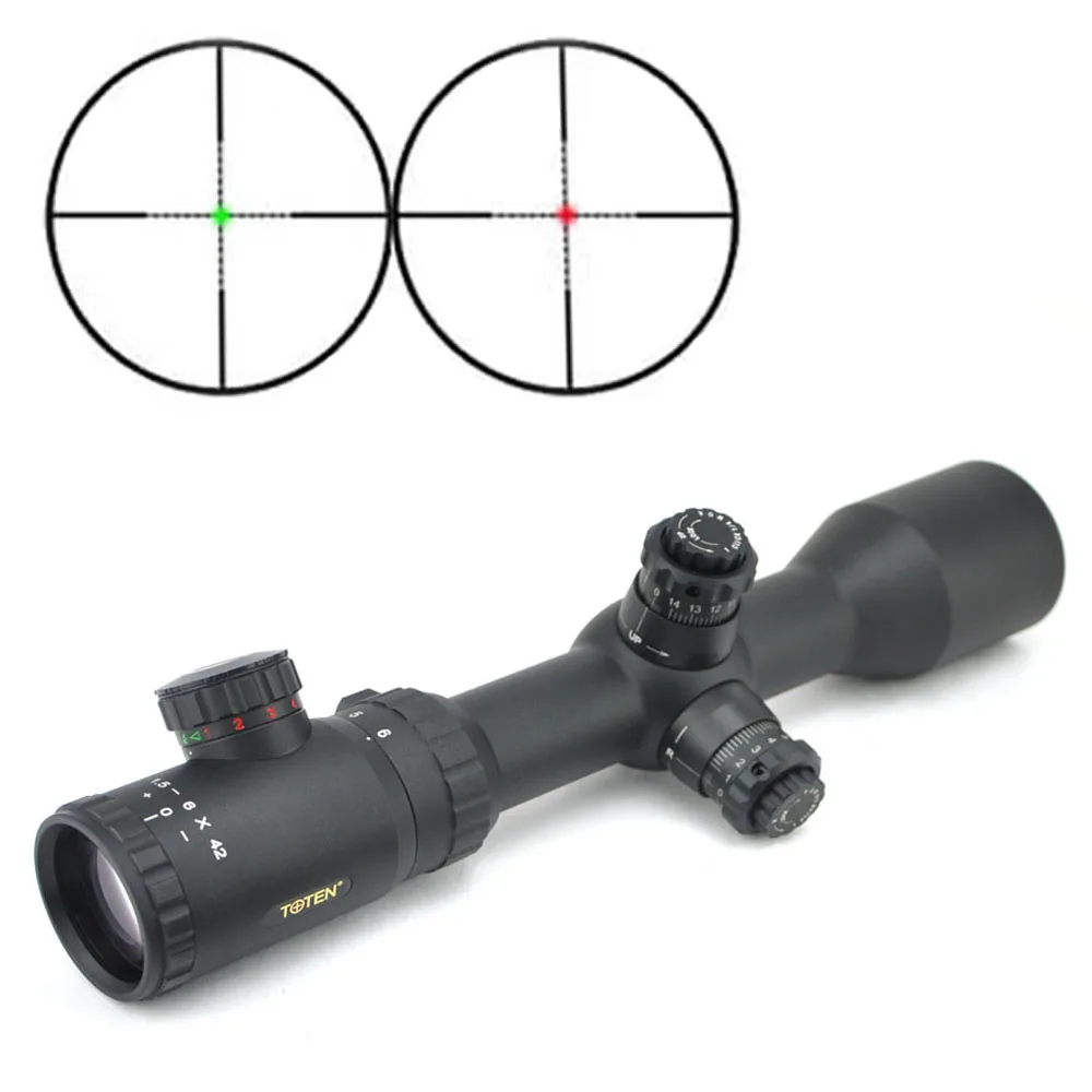 Toten 1.5-6x42 Sniper Riflescope Red Green Dot 30mm Ir Hunting Scopes ...