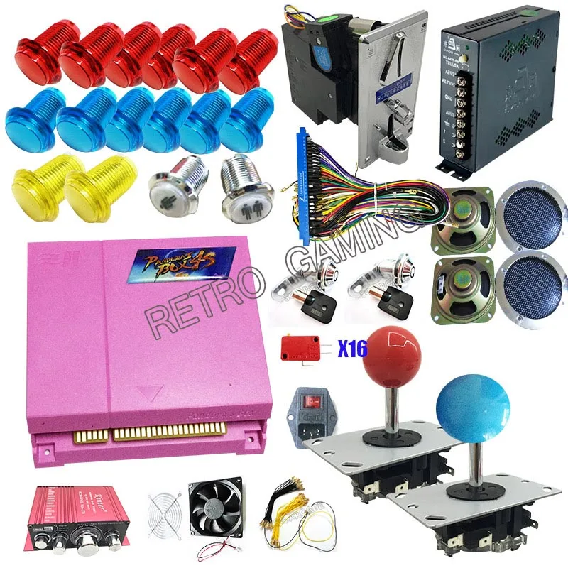 DIY Arcade kit Machine parts With Pandora Box 4S 815 in 1 game jamma ...