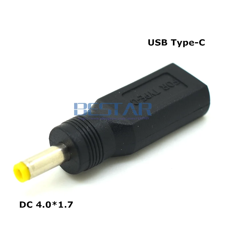 DC 4.0mm 1.7mm Male to USB Type-C Female Power Connector Charge Adapter ...