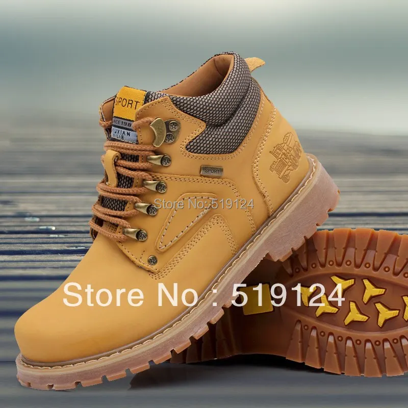 Free shipping men's outdoor work shoes classic Carter leather western ...