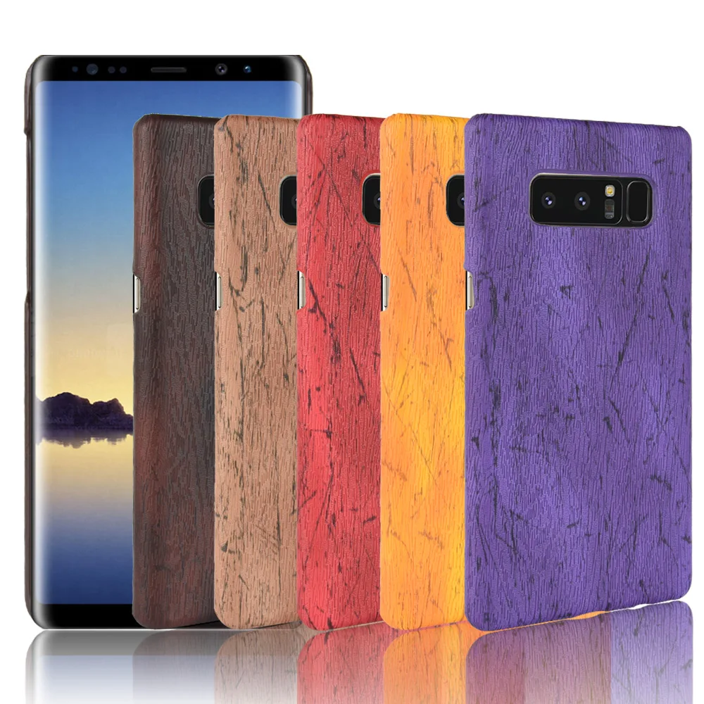 Funda protectora dura para Samsung Galaxy Note8 de piel sintética con ...