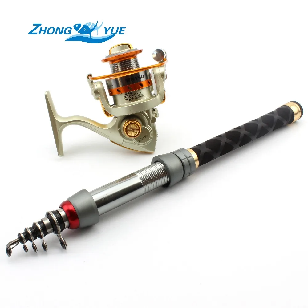 MINI fishing rod Portable Foldable Travel Spinning Fishing Rod Carbon ...