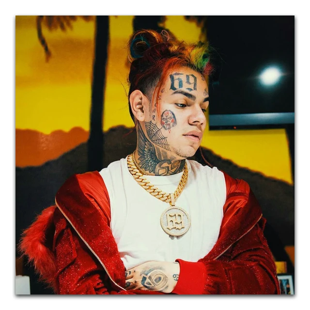 TX072 Tekashi 6ix9ine 2018 Rapper Hip Hop Music Star Album Cover 24x24 ...