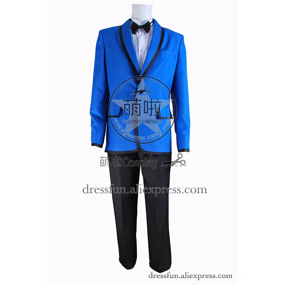 PSY Gangnam Style Cosplay Costume Full Set New Blue Cool Blazer Shirt ...