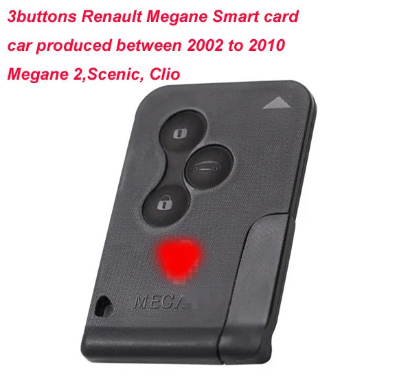 aftermarket 3buttons MEGANE Smart card key contain PCF7947 transponder ...