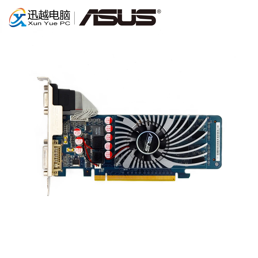 ASUS için ENGT220/DI/1GD3 (LP) /V2 Orijinal Grafik Kartları 128 Bit GT ...