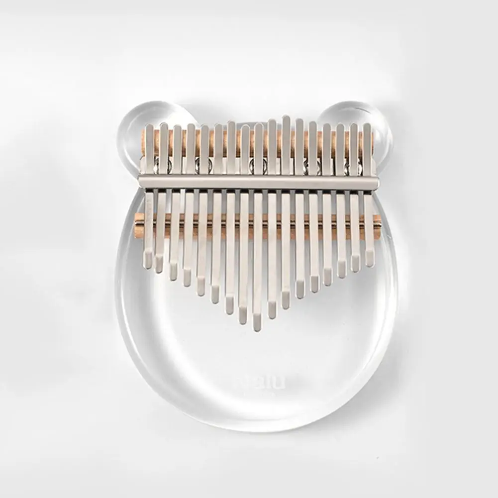 Newest 17 Key Cute Kalimba Mbira Calimba Acrylic Crystal Fingertips ...