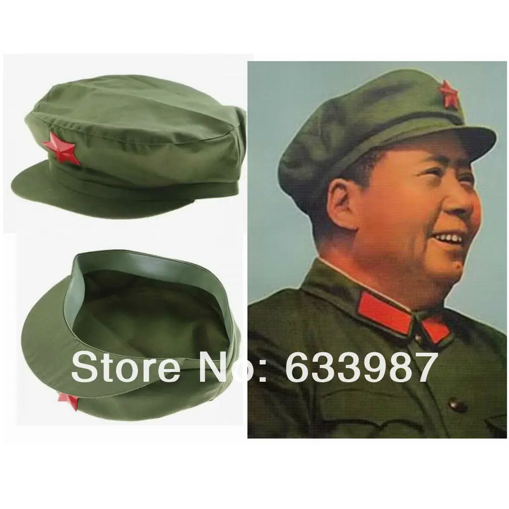 China Chinese PLA Soldier Red Army Green Cap Chairman Mao Hat Product ...