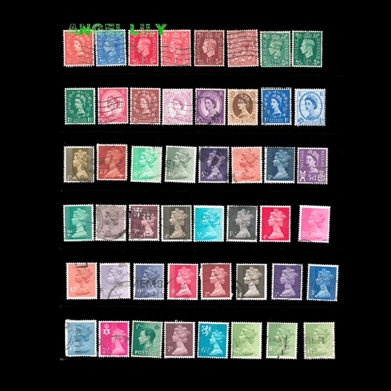 45 PCS England Great Britain United Kingdom Postage Stamps With Post ...