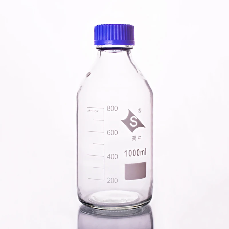 Reagent Bottle With Blue Screw Cover Normal Glass Capacity 1000ml reagent-bottle-with-blue-screw-cover-normal-glass-capacity-1000ml