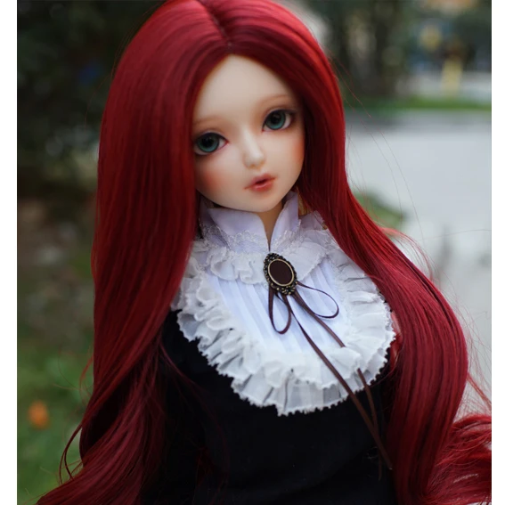 Big Wave Volume Bjd Night Girl Wig Bjd Doll High Temperature Silk Red ...