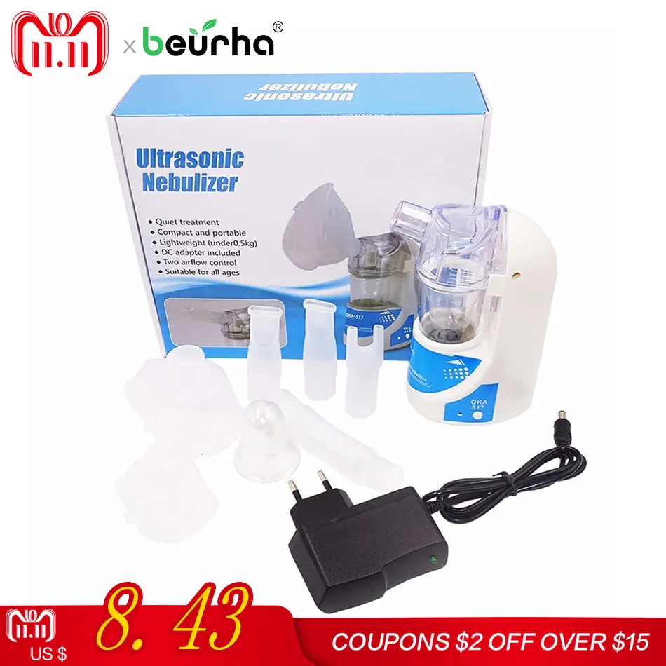 Ultrasonic Nebulizer Asthma Inhaler Mini Nebulizador