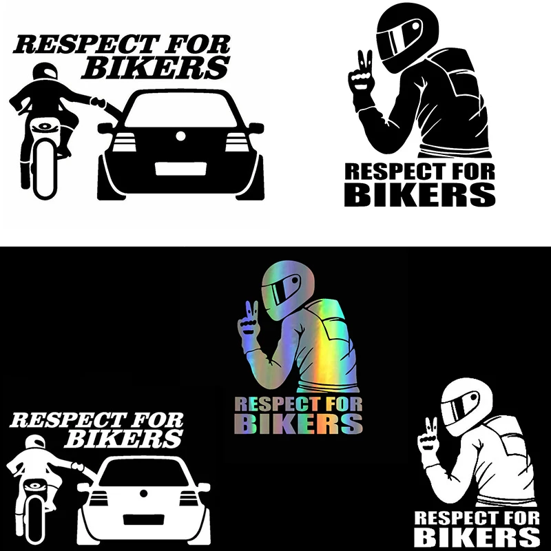 3D Respect for Cyclists Waterproof Reflective Biker Motorcycle Car Auto ...