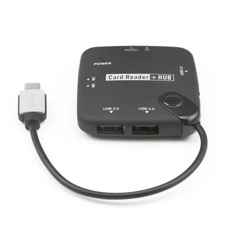 USB Type C Adapter microSD miniSD MMC SD M2 MS DUO Type C Card Reader ...