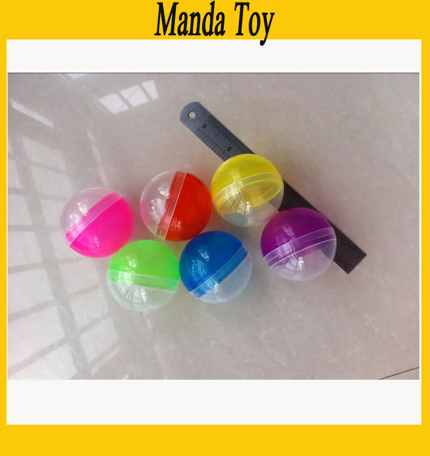 50mm Half Clear Half Solid Colored Plastic Capsule Toy Capsules For ...