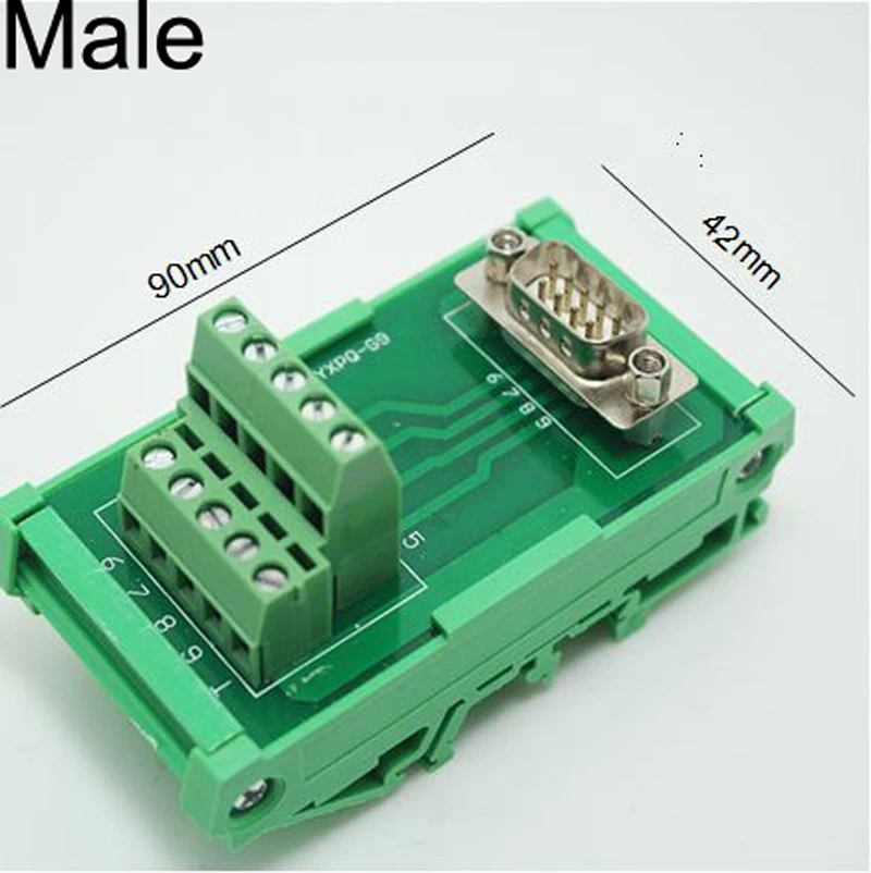 DB9 Breakout Board 9 Pin Terminal Block D Sub Male Female Connectors ...