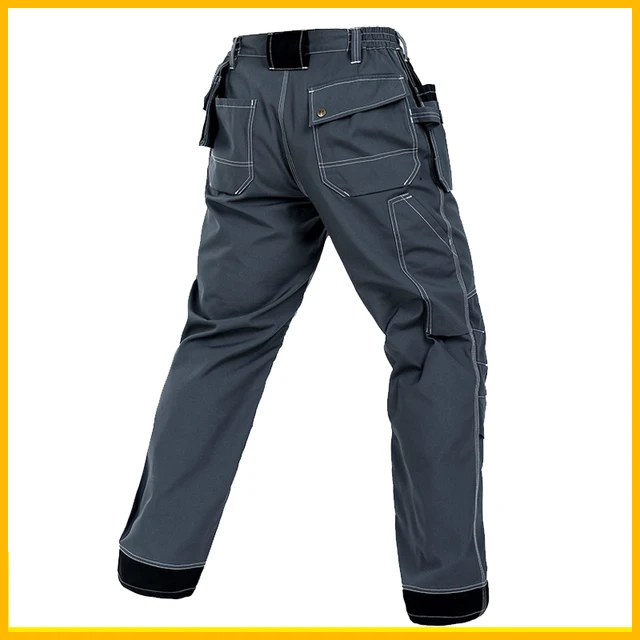 Grey Work Pants with Knee Pads - Work Safety Direct