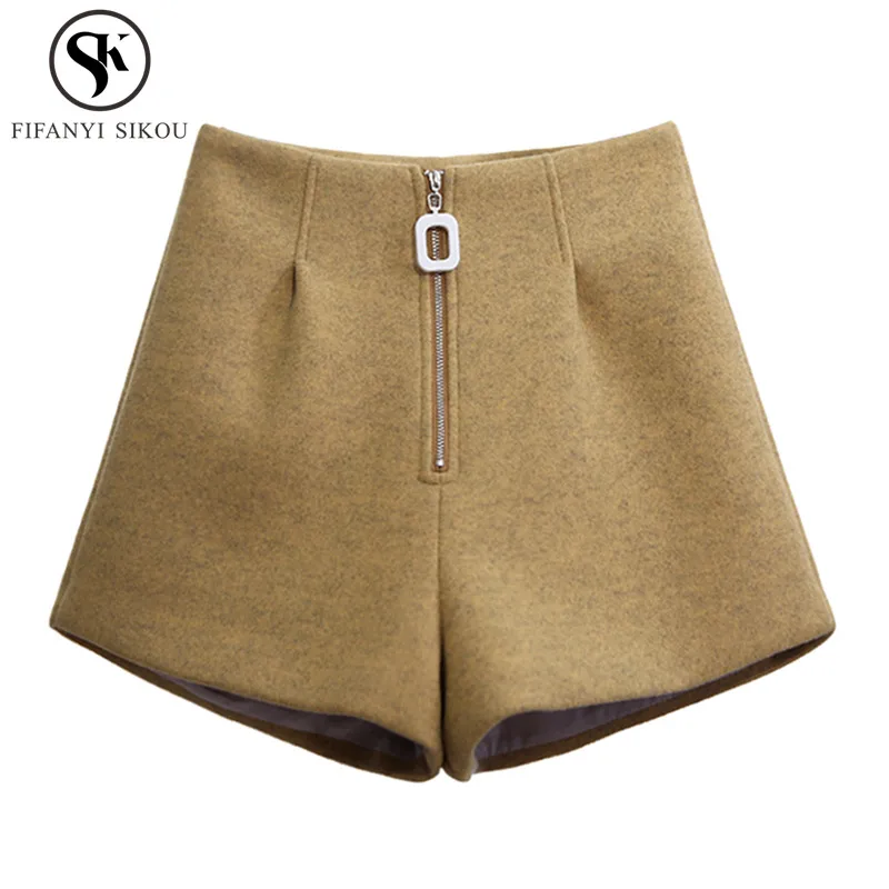 2018 Autumn Winter New Wool blends Shorts Women Fashion Casual Loose ...