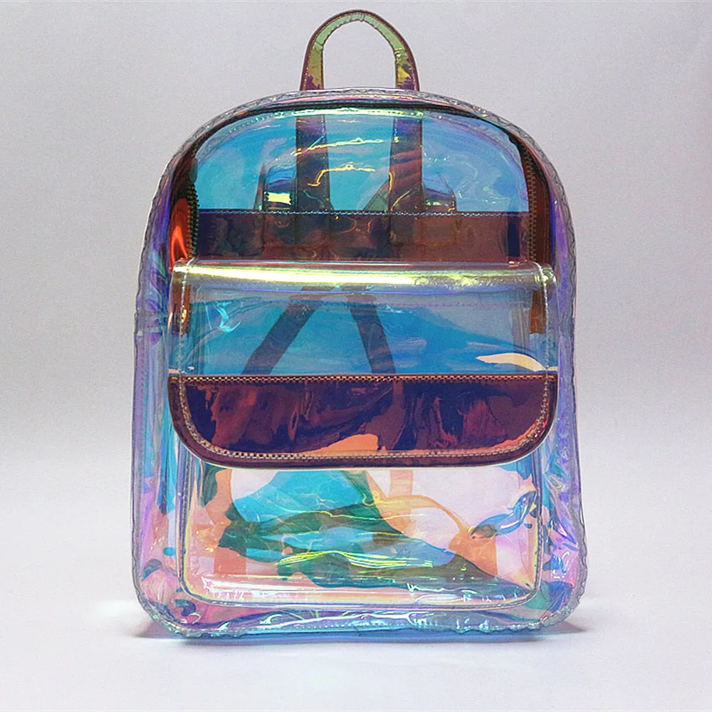 Fashion hologram bag laser mini backpack with sparkles Holographic ...