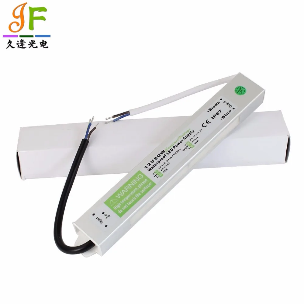 DC12V IP67 Waterproof Electronic LED Driver 30W AC 110V 260V Adapter ...