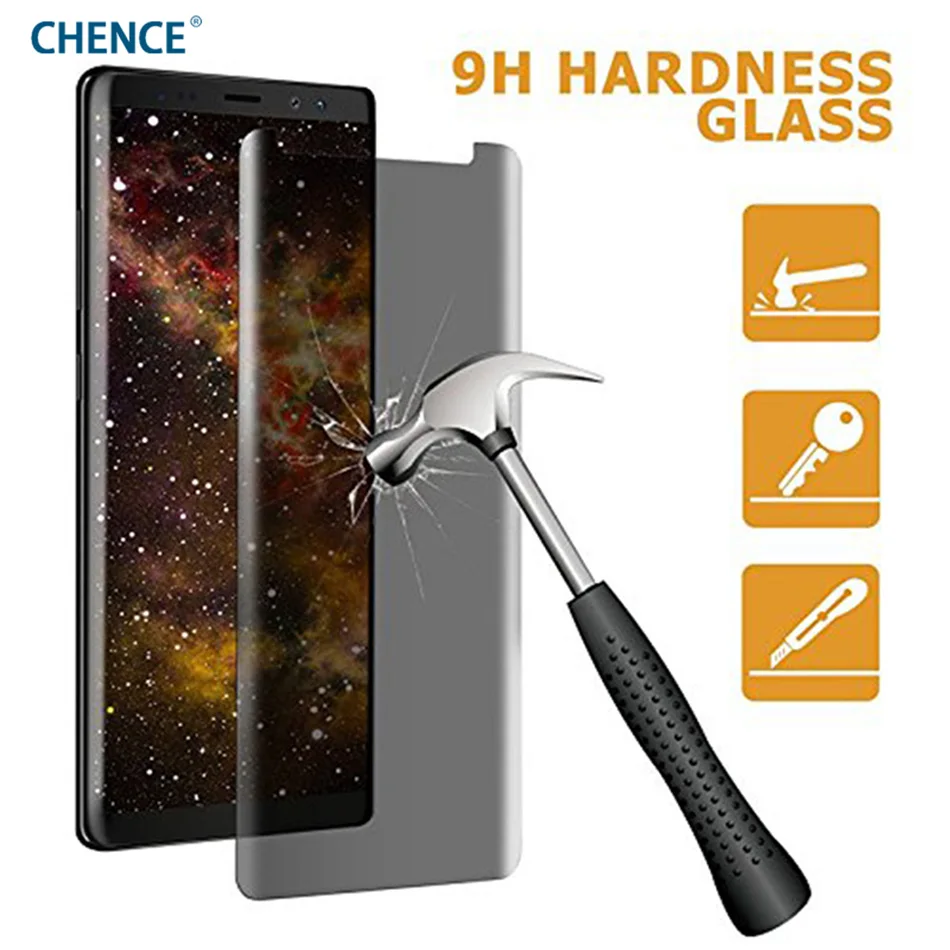 Chence Premium Real Privacy Anti Spy 3d Curved Anti Spy Case Friendly Tempered Glass Screen