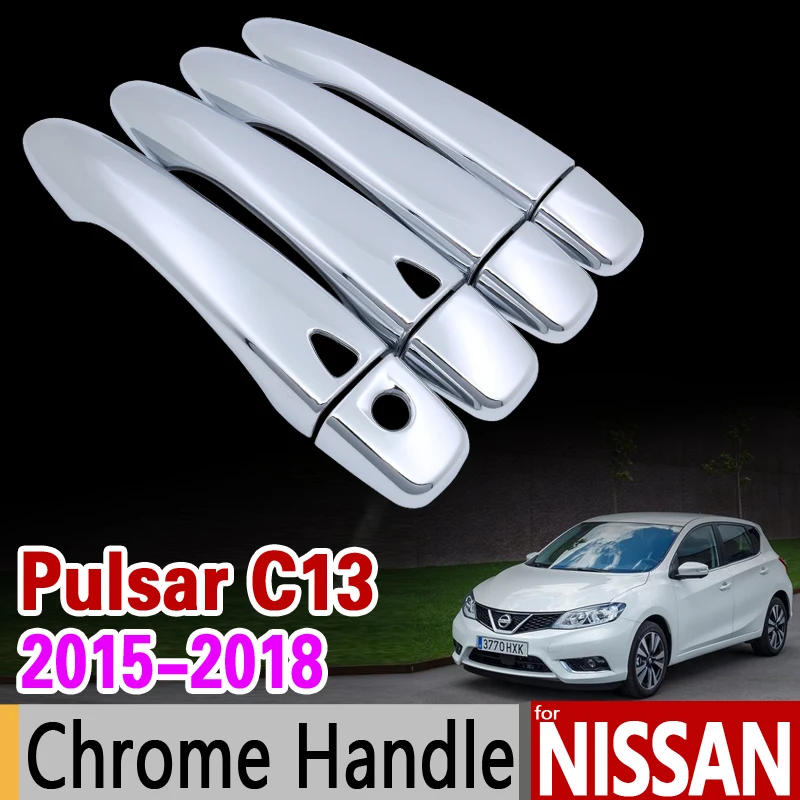 for-Nissan-Pulsar-C13-Luxurious-Chrome-Door-Handle-Cover-Trim-Set-Tiida ...