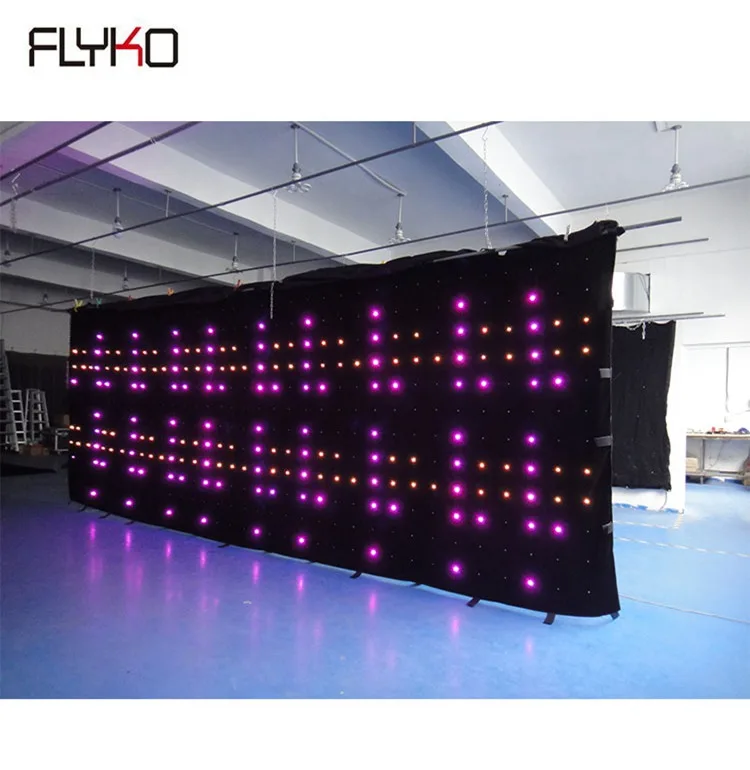 2x6m P180mm Amazing Show Programmble Led Video Curtain Flashlight Led ...