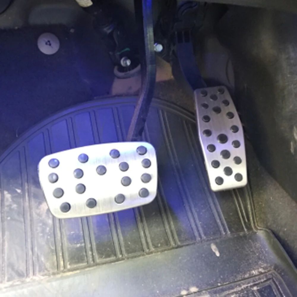 Aço inoxidável pedal do acelerador do carro pedal Freios Pé Para Opel ...