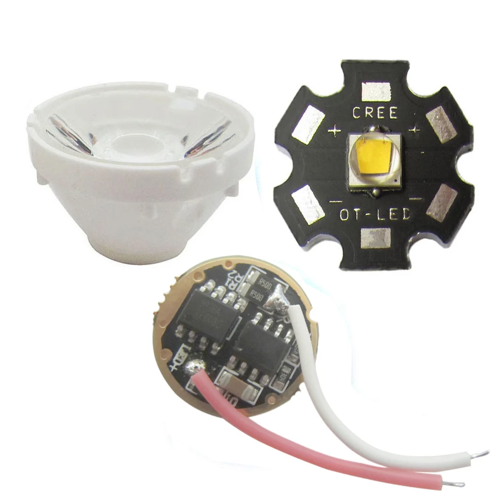 5pcs/lot 16mm base Cree 10W XM L L2 new gen of T6 Warm 3500 / White ...