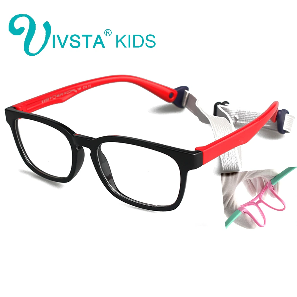 IVSTA with Strap 46 16 Kids Glasses for Children Eyeglasses Flexible ...