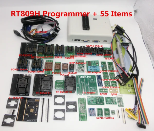 RT809H emmc-nand программист TSOP56 TSOP48 кабель EDID ISP Header01 VGA ...