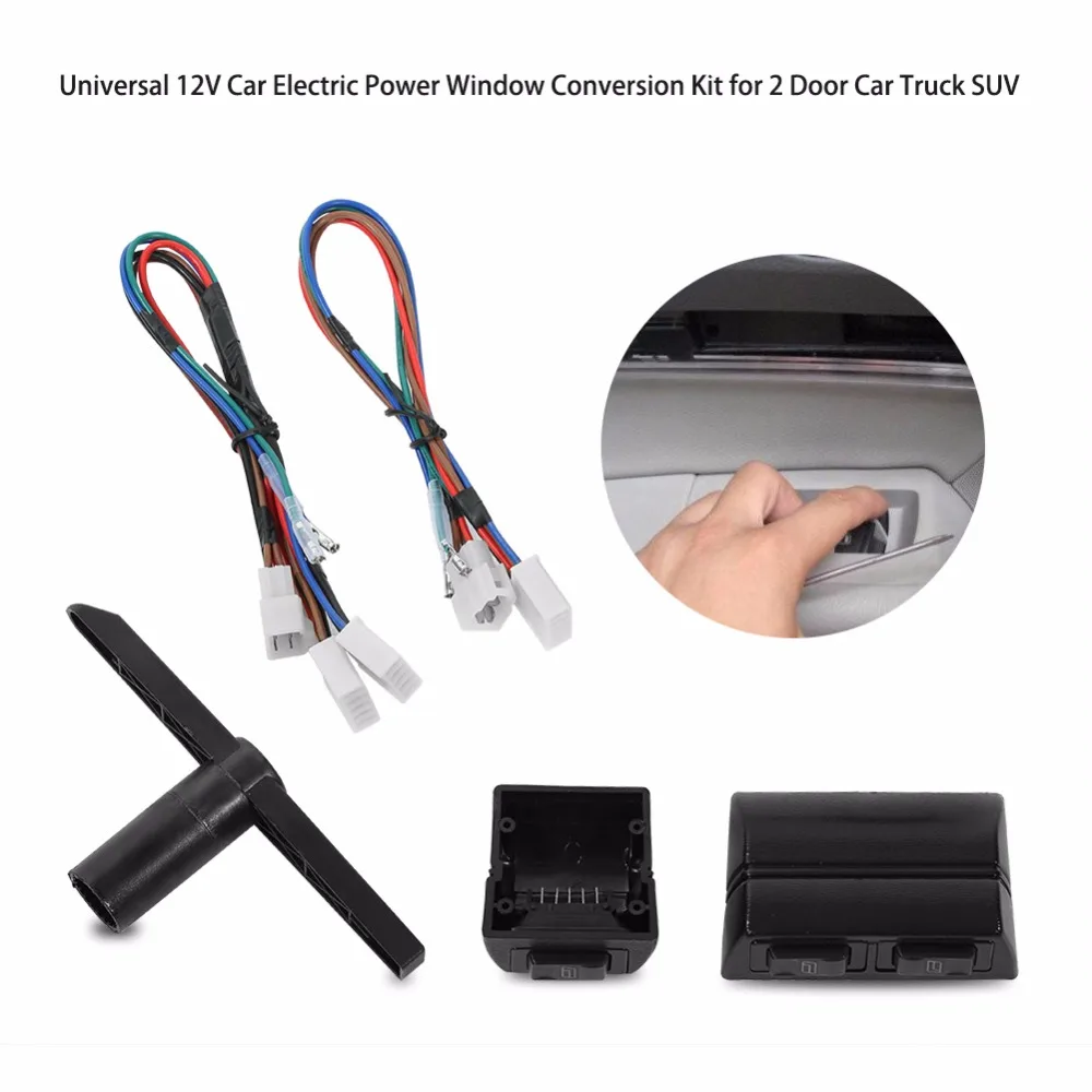 Universal Power Window Kit 12V Car Electric Power Window Lift Regulator ...