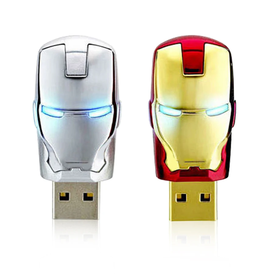 Moweek Avengers Marvel USB Flash Drive Iron man led pen drive 4gb 16gb ...